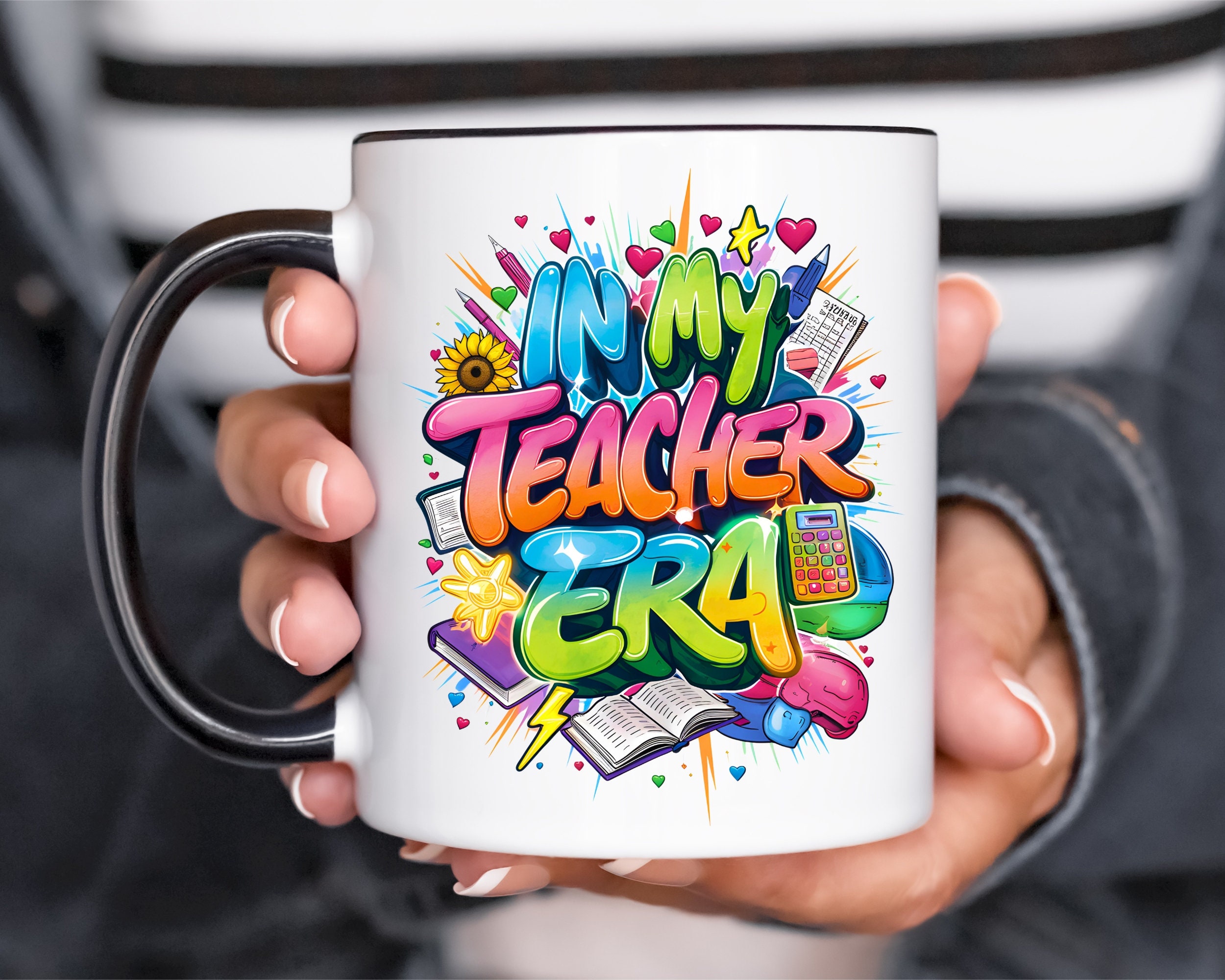 In My Teacher Era PNG, Back to School Retro Floral Teacher Shirt Design ...