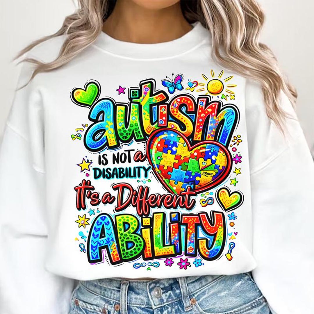 Autism Graffiti PNG Awareness Shirt Design Different Ability Neon ...
