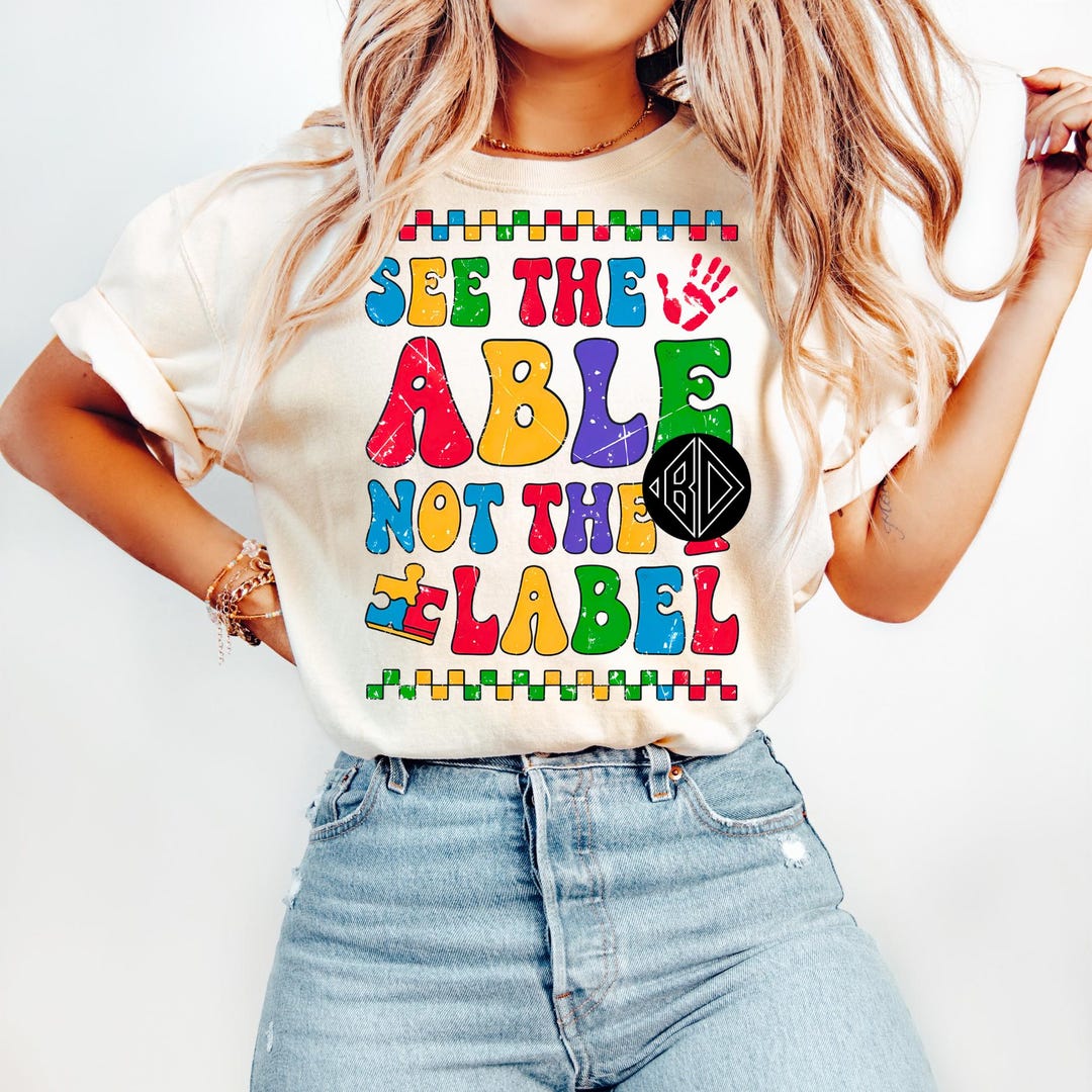 See the Able Not the Label Png, Autism Awareness, Autism Coquette Bow ...