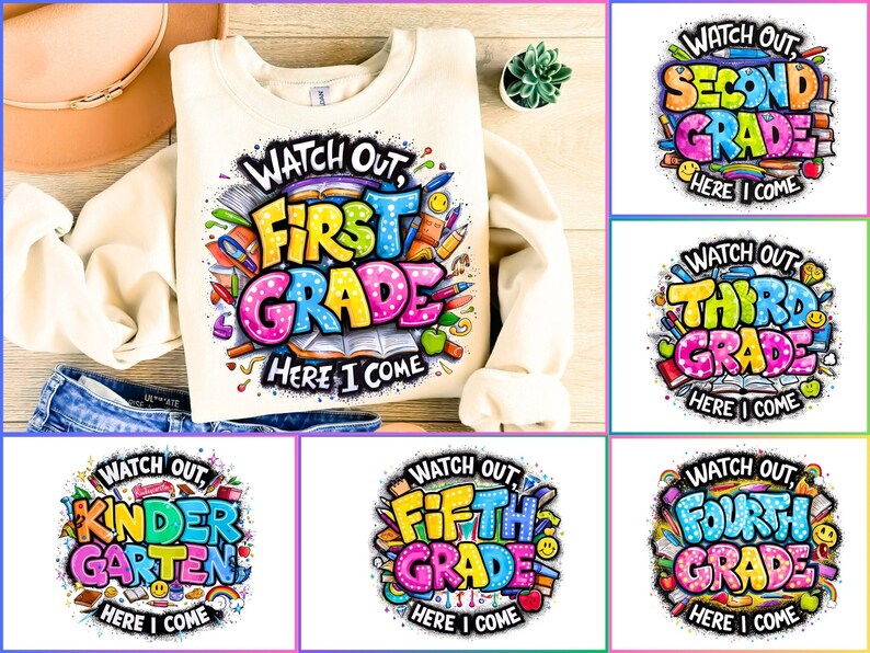 Back to School PNG, Level Grade Bundle, Kindergarten, School Grade ...