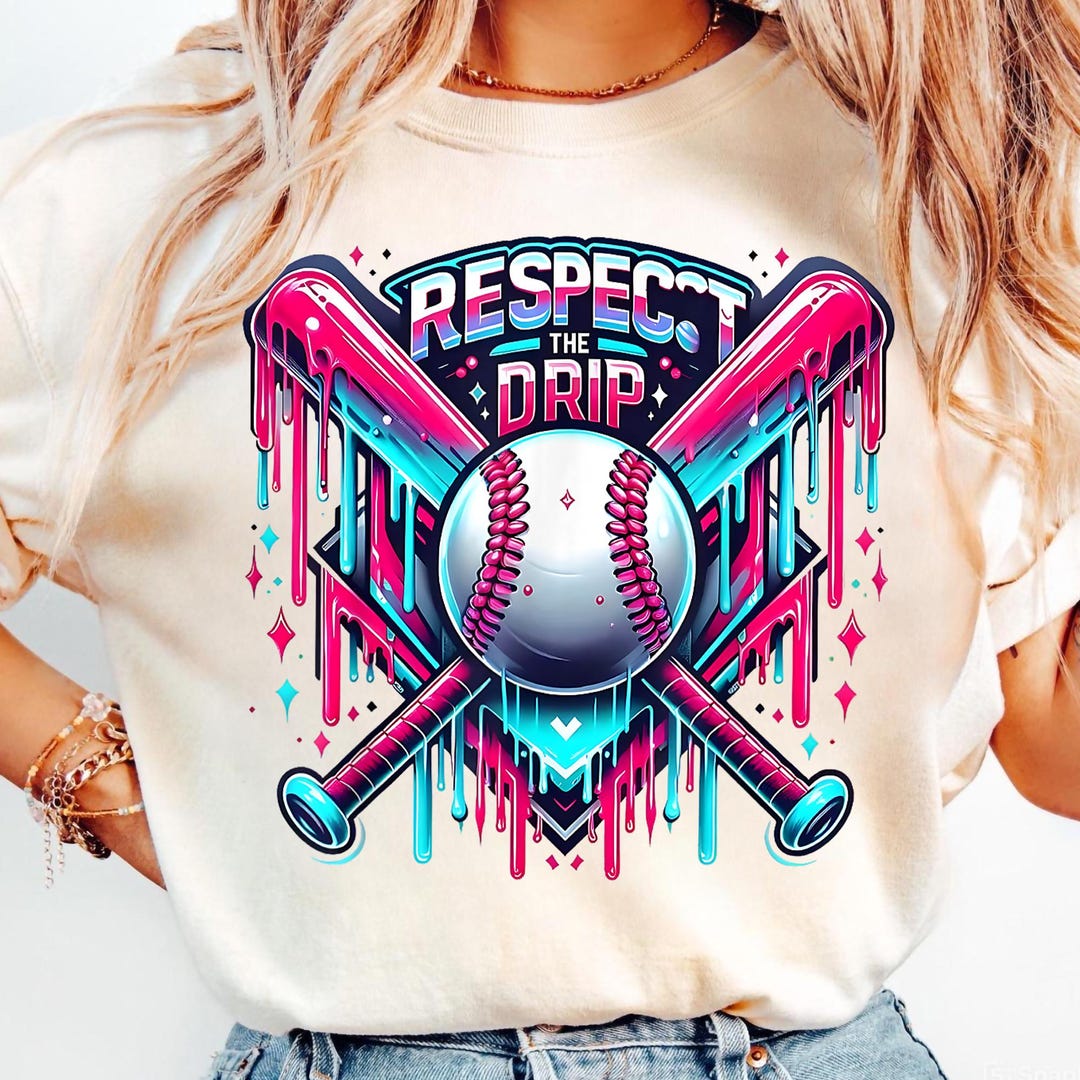 Softball Melt Ice Cream Glove Drippy Bat Ball|softball Dripping|teal ...