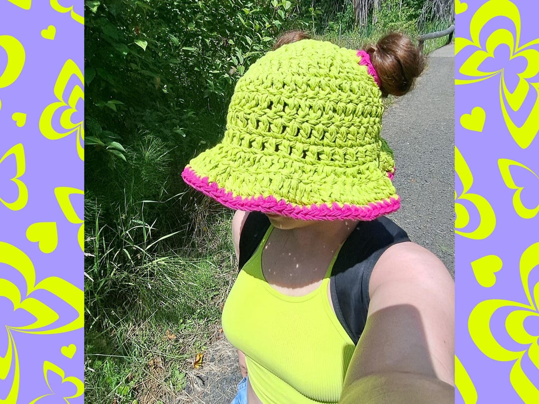 Big Ass Bun-ket Hat Pattern | Crochet Space Bun Hat Pattern | Chunky ...