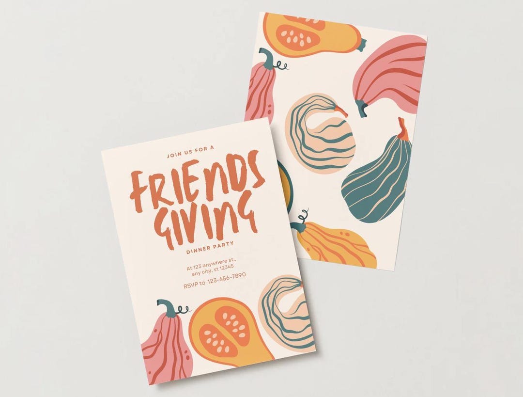Cute & Fun Friends Giving Invitation Digital Download - Etsy