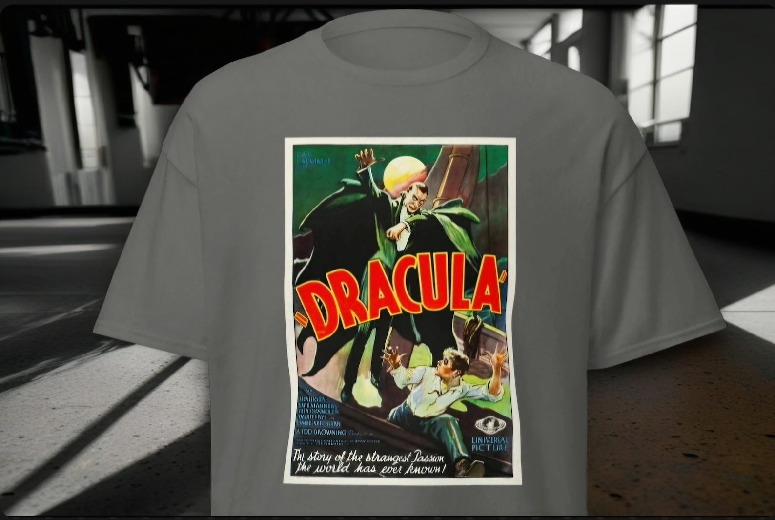 Vampire T-shirt Vintage Movie Poster Halloween Shirt of Dracula Top ...