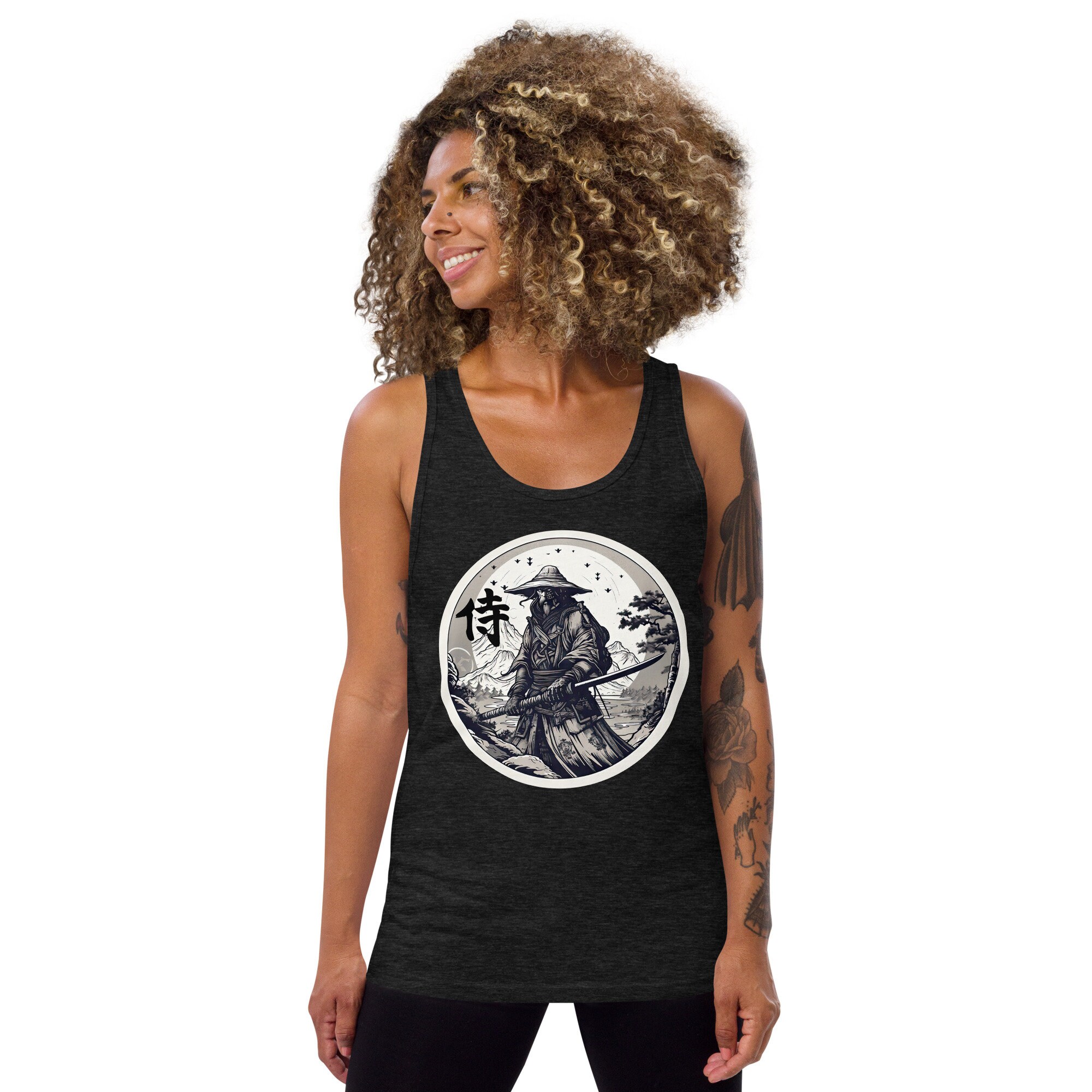 Samurai Anime Tank Top, Athletic Clothing for Bodybuilding, Premium ...
