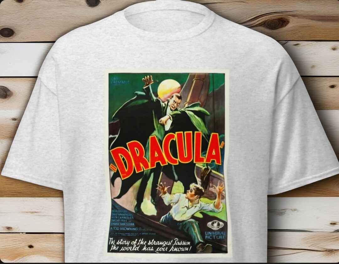 Vampire T-shirt Vintage Movie Poster Halloween Shirt of Dracula Top ...