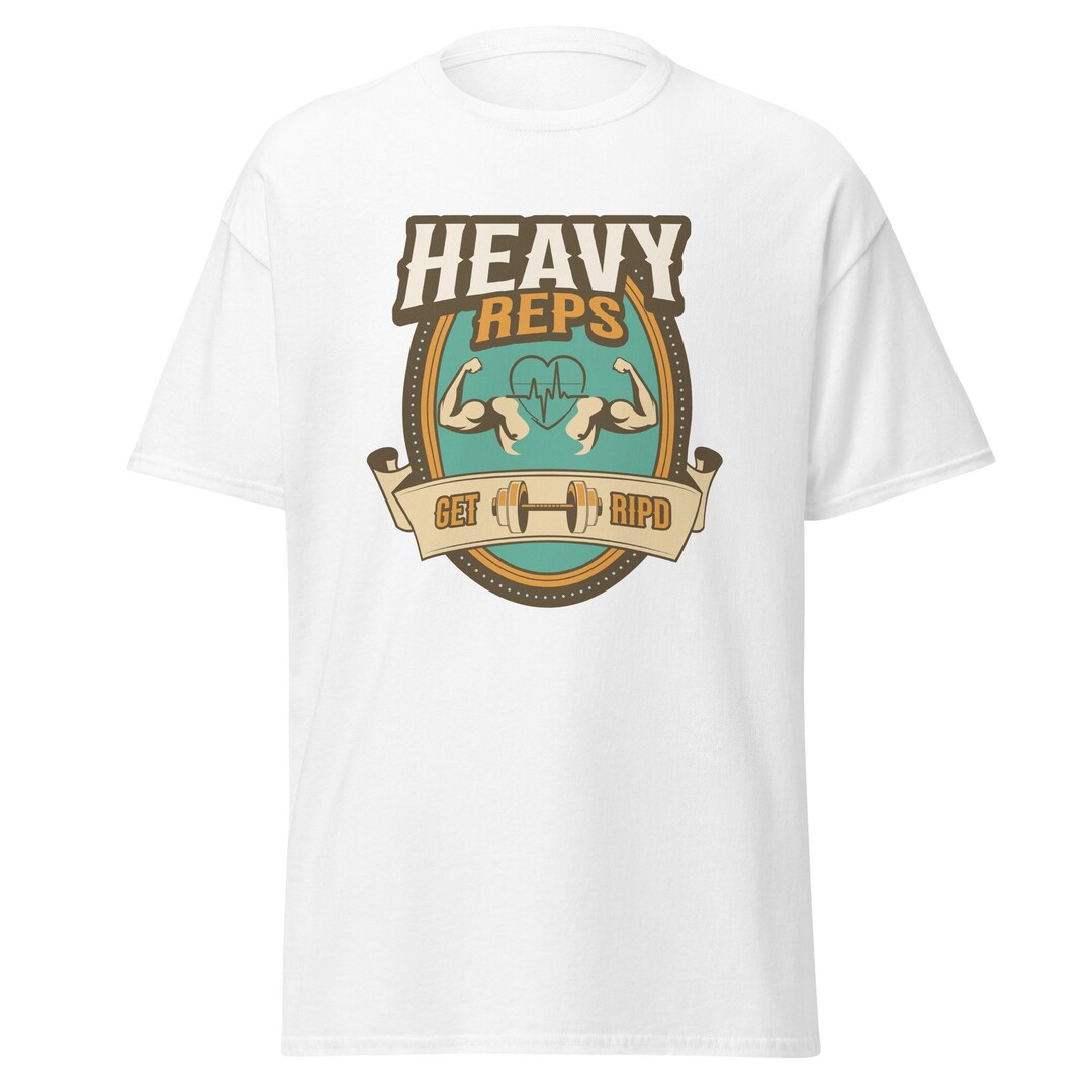 Heavy Reps T-shirt for Gym Unisex Gym Tee Oversized Gym Shirt for ...