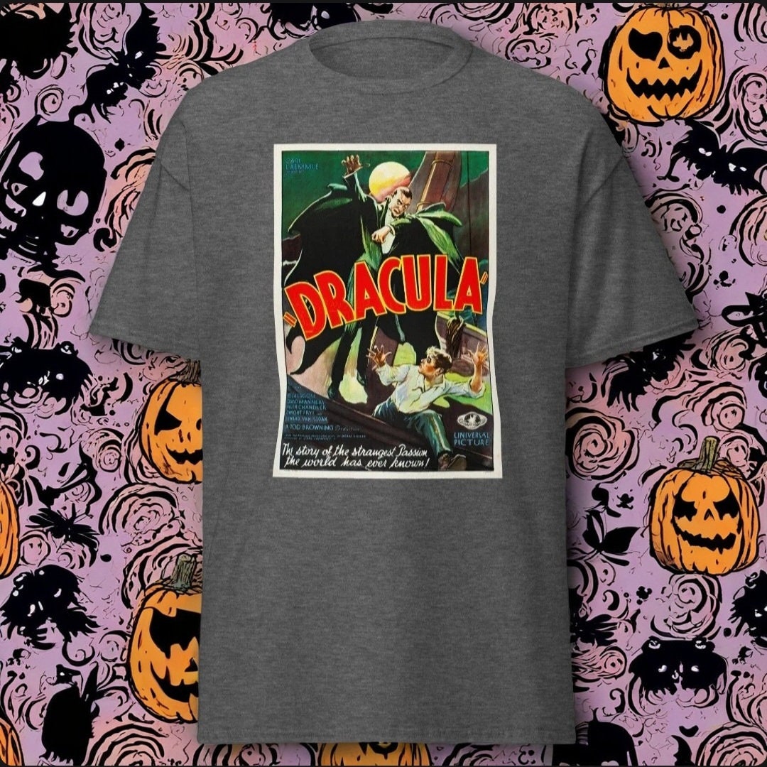 Vampire T-shirt Vintage Movie Poster Halloween Shirt of Dracula Top ...