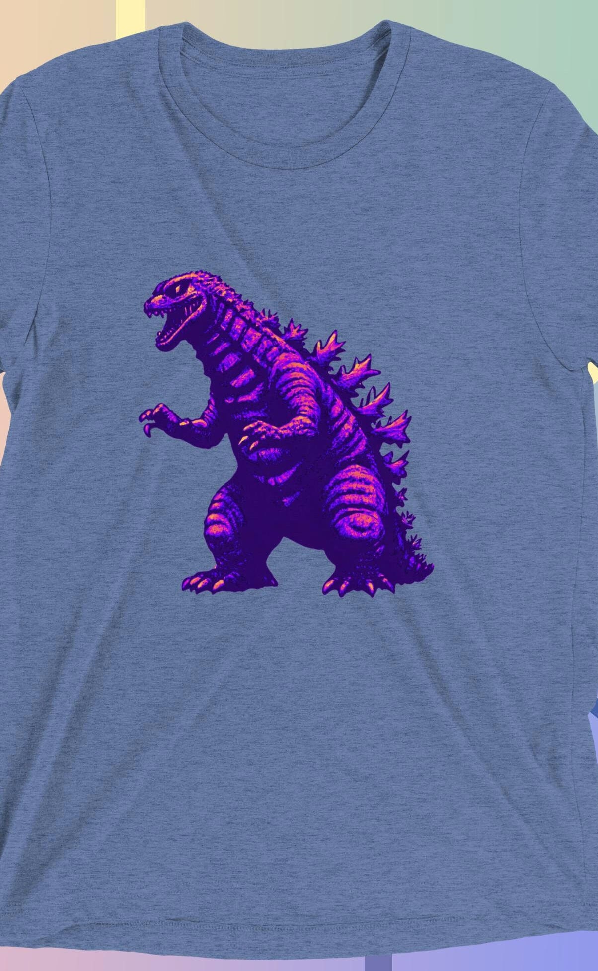 Cyber Punk Japanese Godzilla Synthwave T-shirt Godzilla Purple Shirt of ...