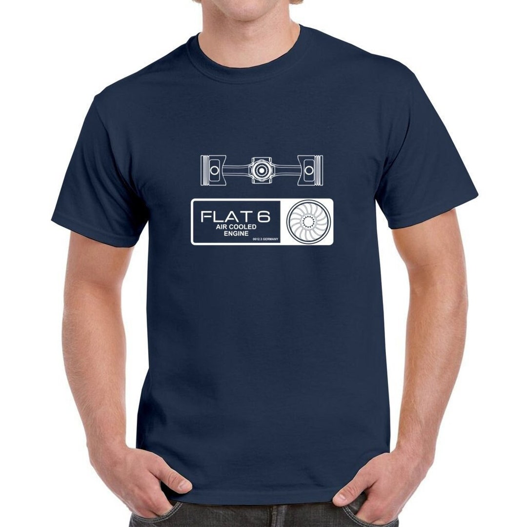 Flat 6 Air Cooled Engine Inspired T Shirt Boxer Engine Minimalist ...