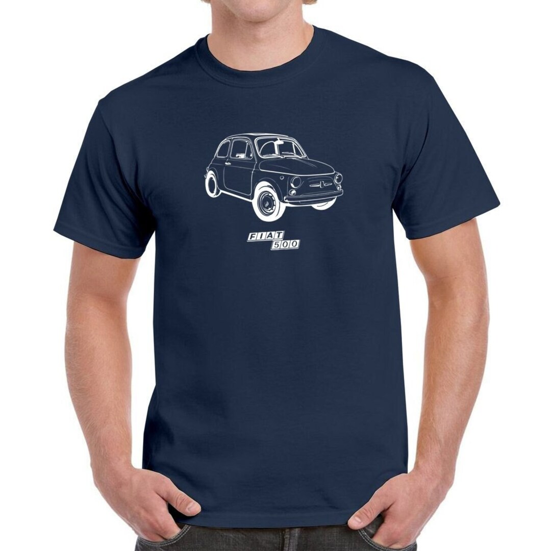 Vintage Fiat 500 Inspired Classic Italian Car Enthusiast Men's T Shirt ...