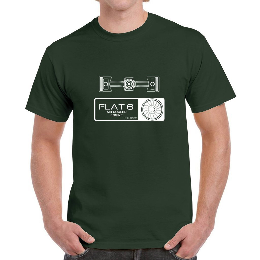 Flat 6 Air Cooled Engine Inspired T Shirt Boxer Engine Minimalist ...