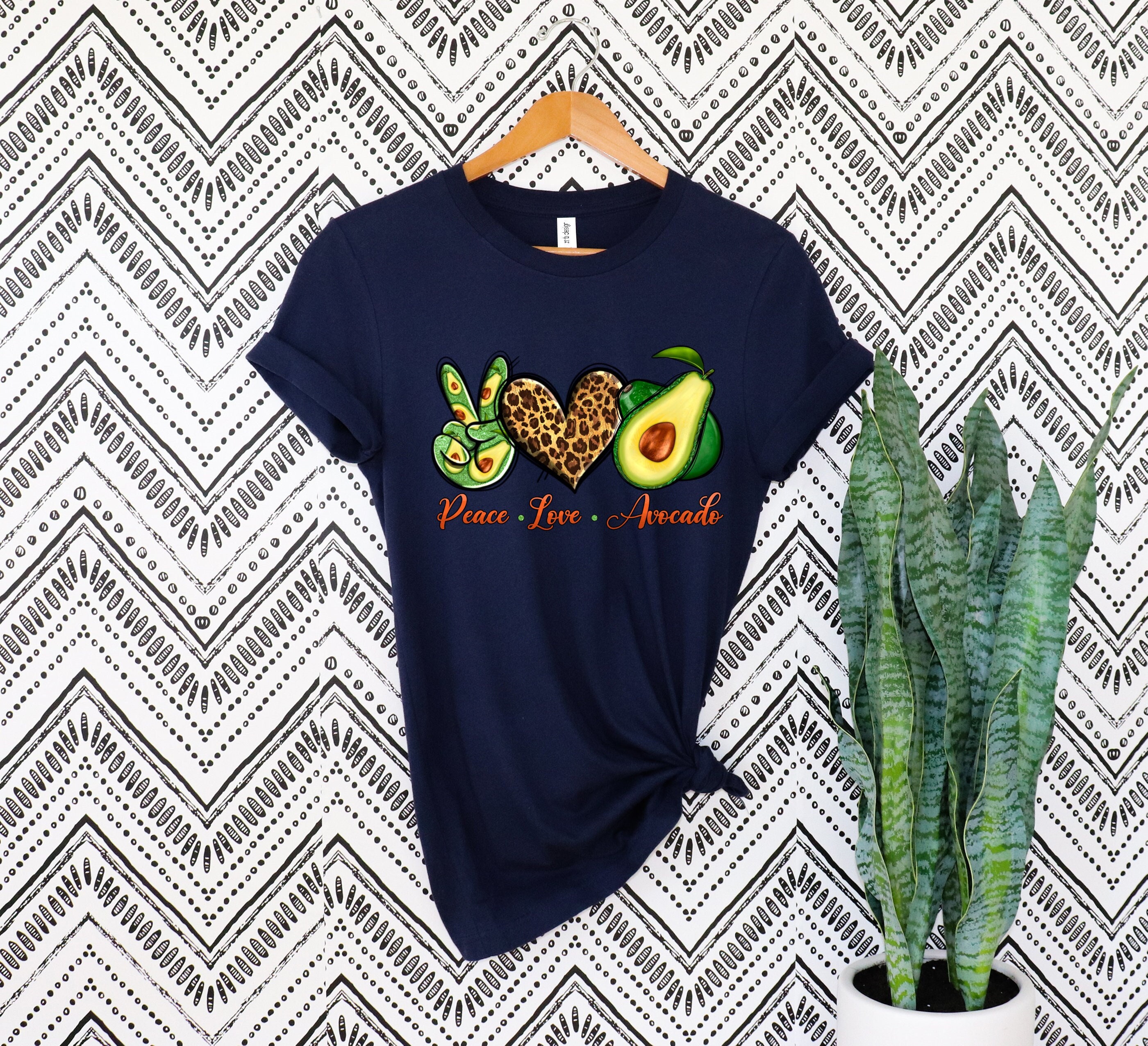 Peace Love Avocados Shirt,avocado T-shirt, Avocado Shirt,cute Avocado ...