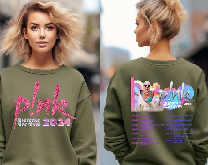 Pnk Pink Singer Summer Carnival 2024 Tour Sweatshirt,pink Fan Lovers ...