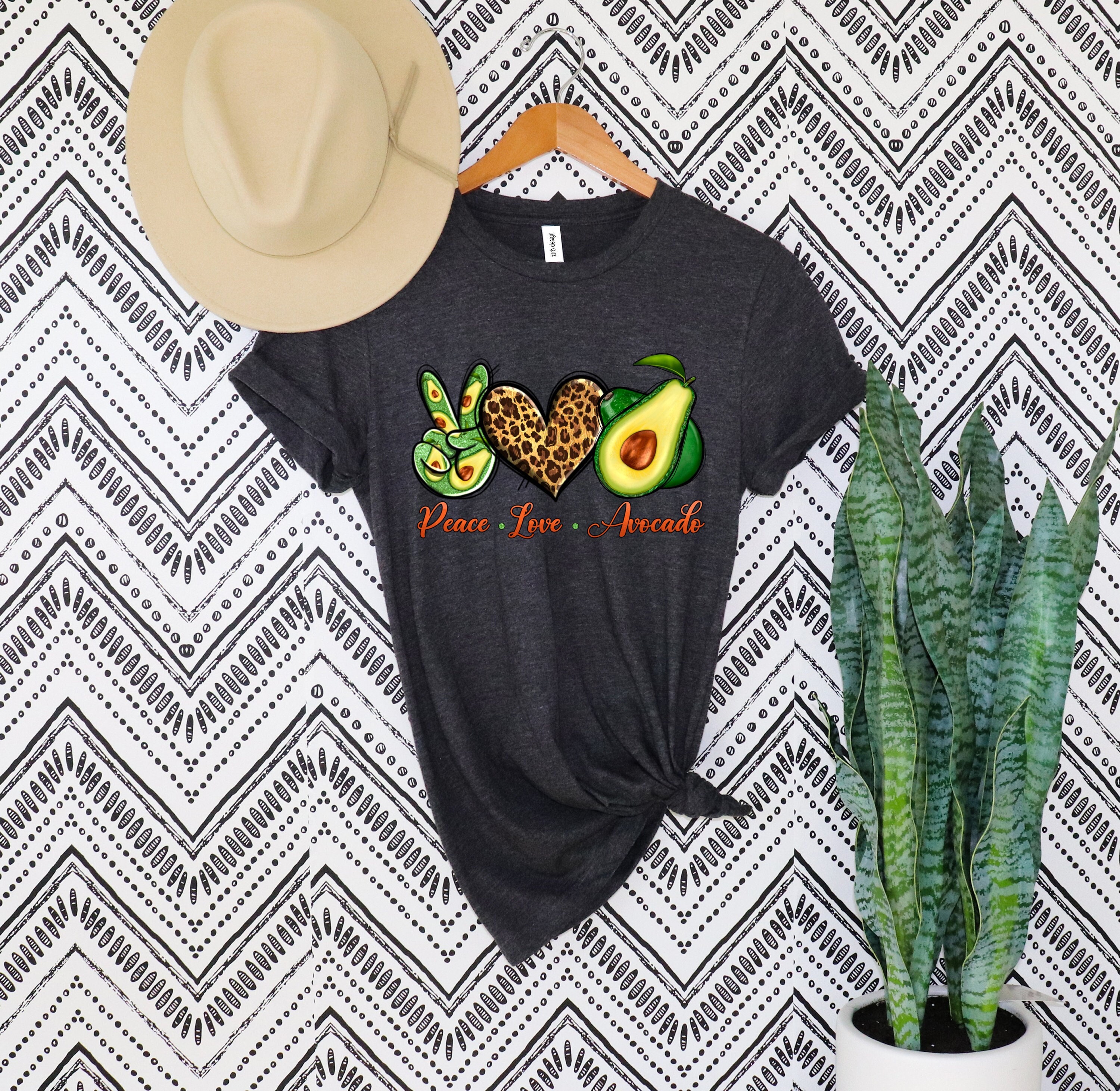 Peace Love Avocados Shirt,avocado T-shirt, Avocado Shirt,cute Avocado ...
