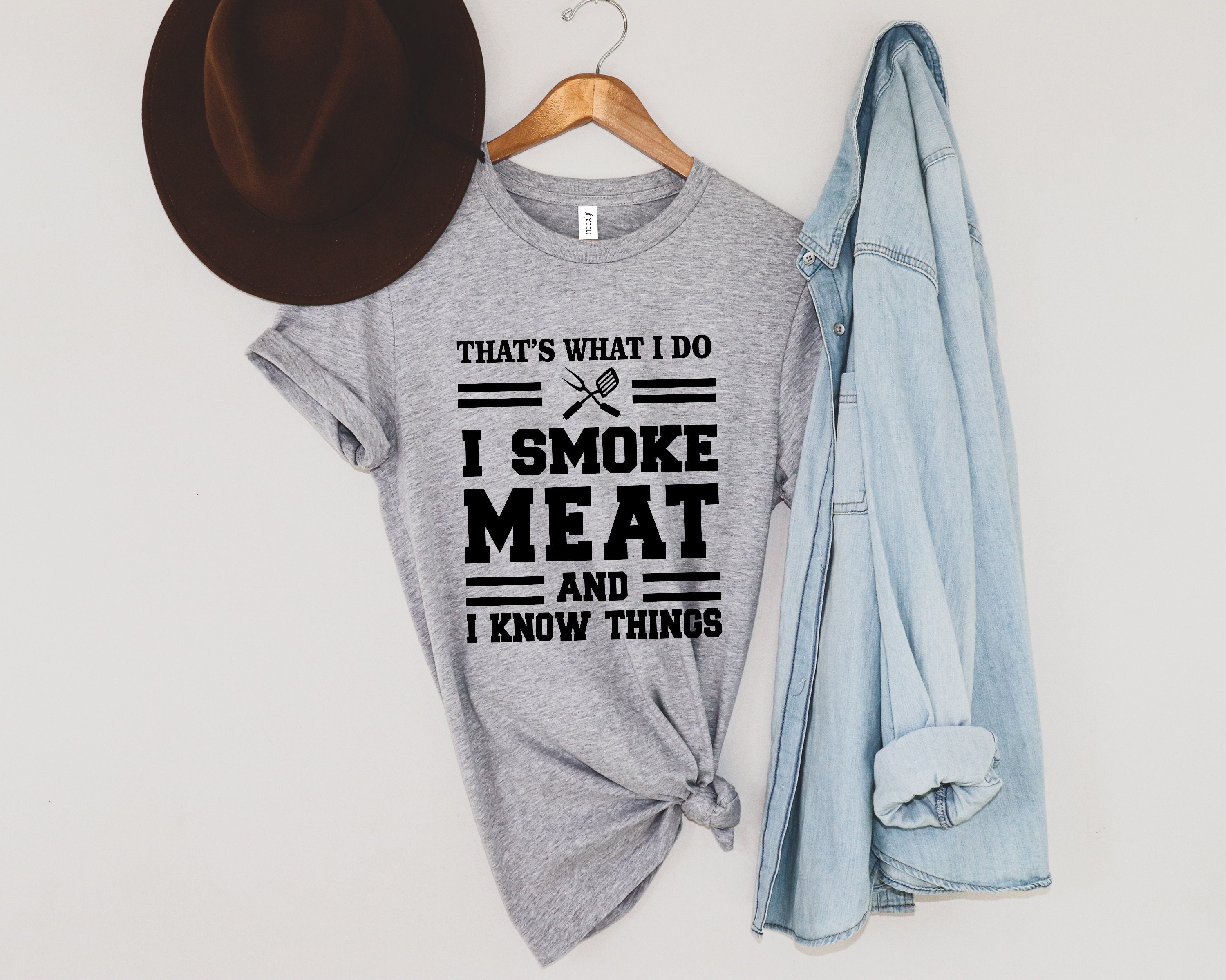 Thats What I Do I Smoke Meat and I Know Things Shirt,bbq T Shirt,funny ...