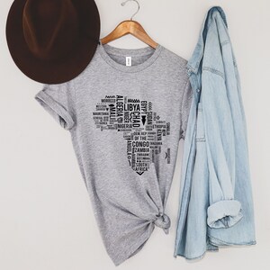Africa Map With Countries,love Africa Shirt, Africa Shirts,africa Map ...