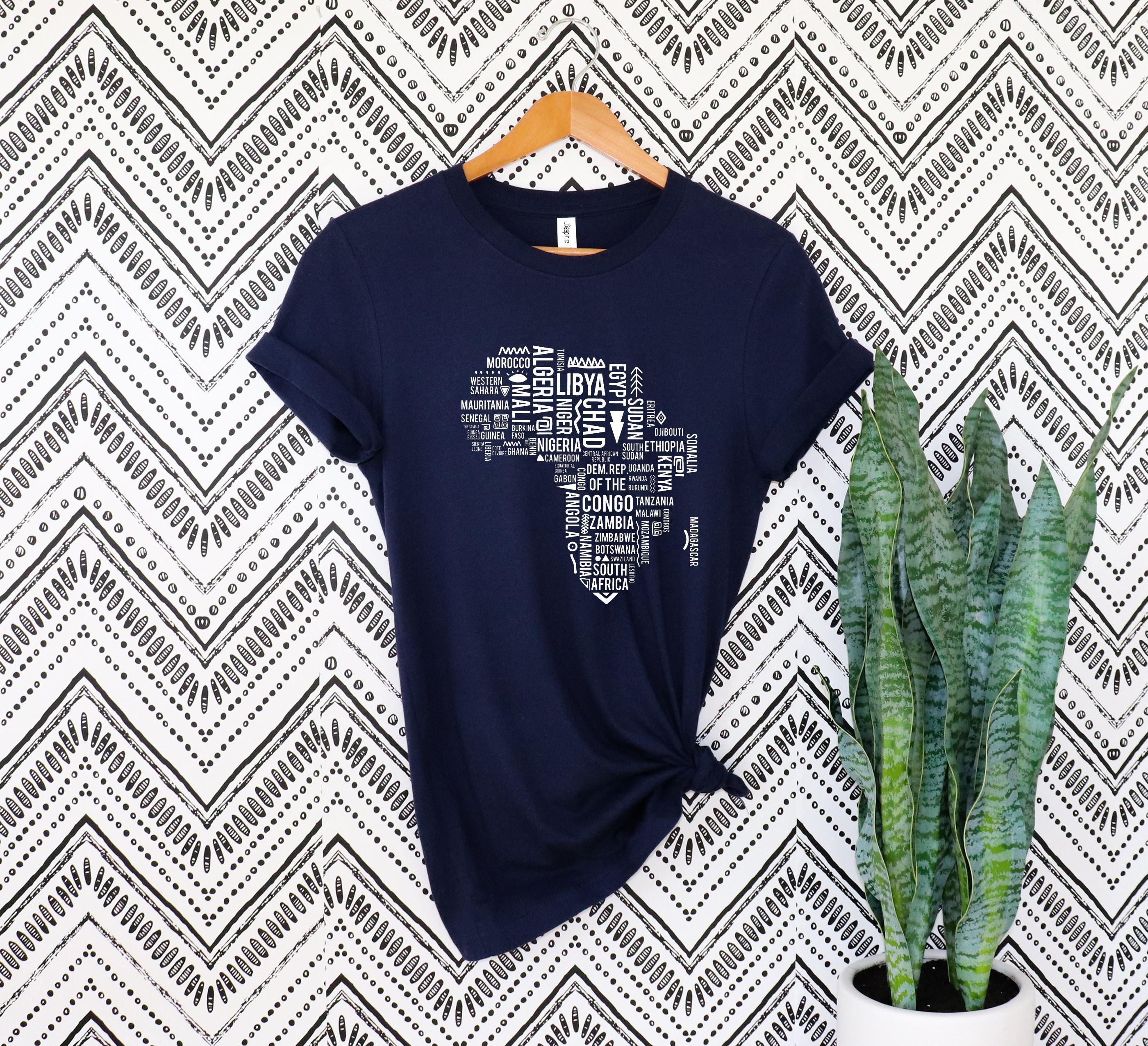 Africa Map With Countries,love Africa Shirt, Africa Shirts,africa Map ...