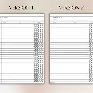 Reading Log, Books to Read List, Printable and Fillable PDF, Books Read ...