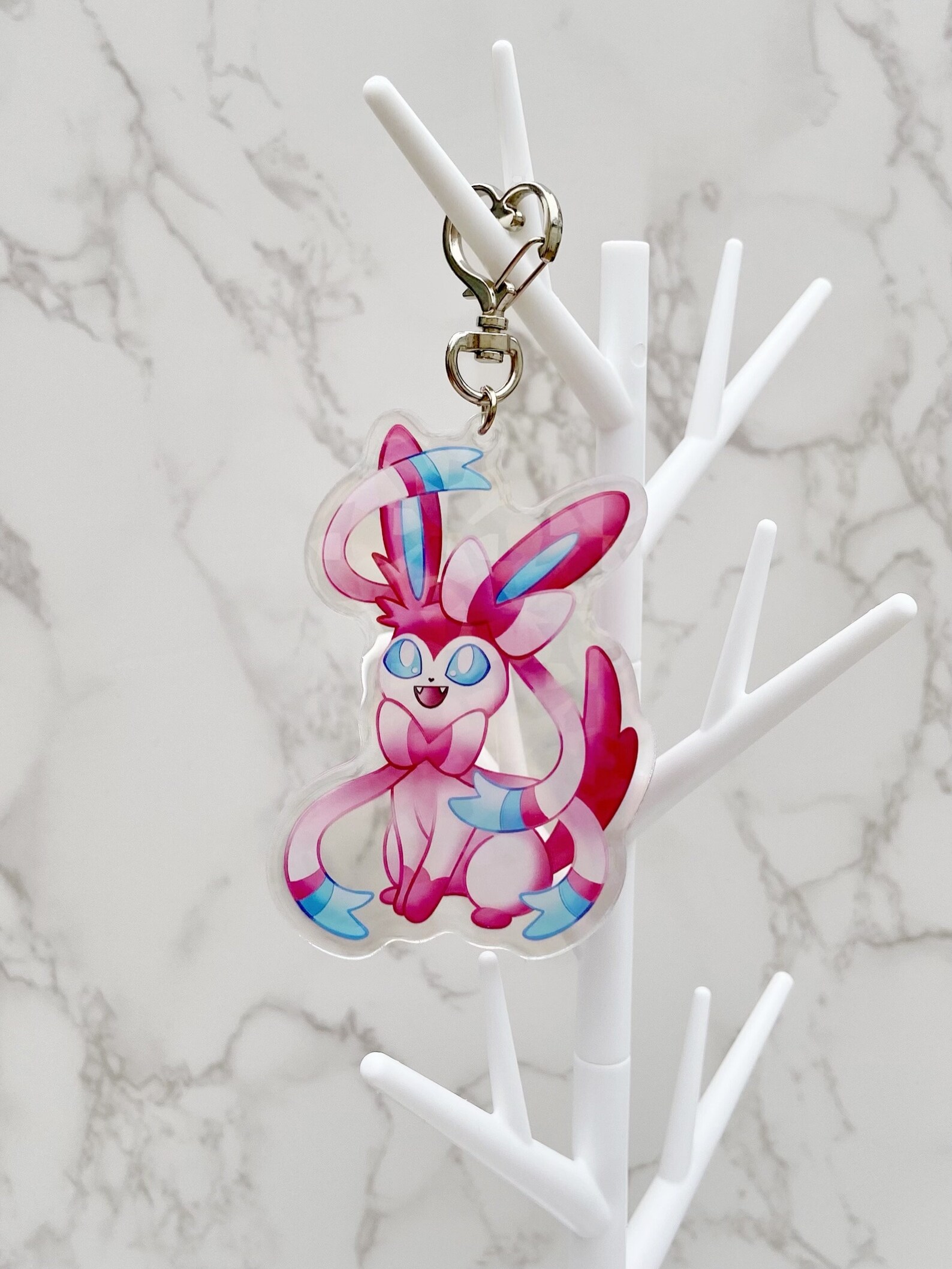 Preorder Only Fairy Type Eeveelution acrylic Holographic Epoxy Keychain ...