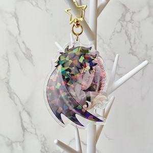 Handsome Devil - Demonic Sad Boy Keychain [holographic Shatter Acrylic ...