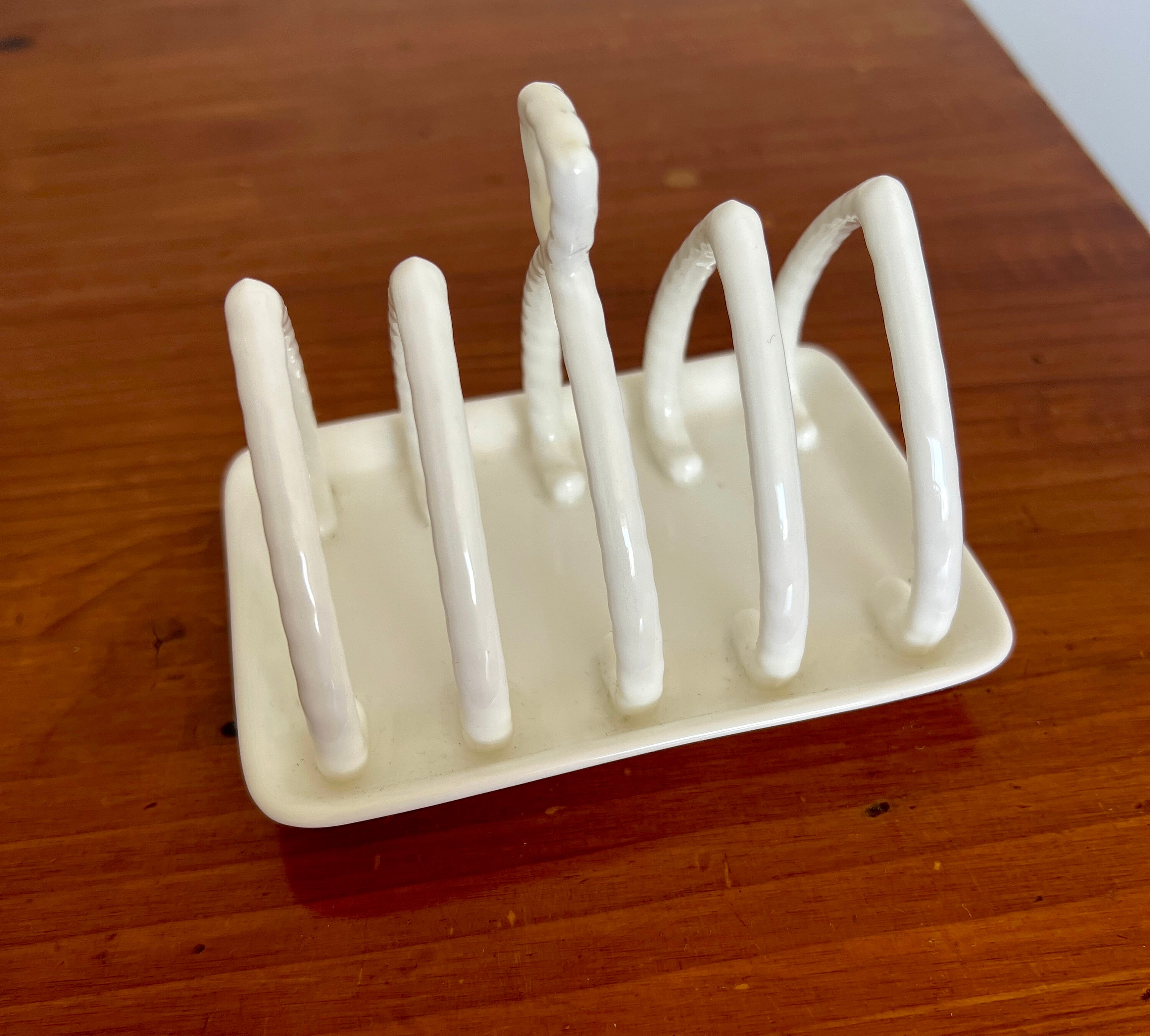 1920s VINTAGE COALPORT COUNTRYWARE Toast Rack 4 Slice White Fine Bone ...