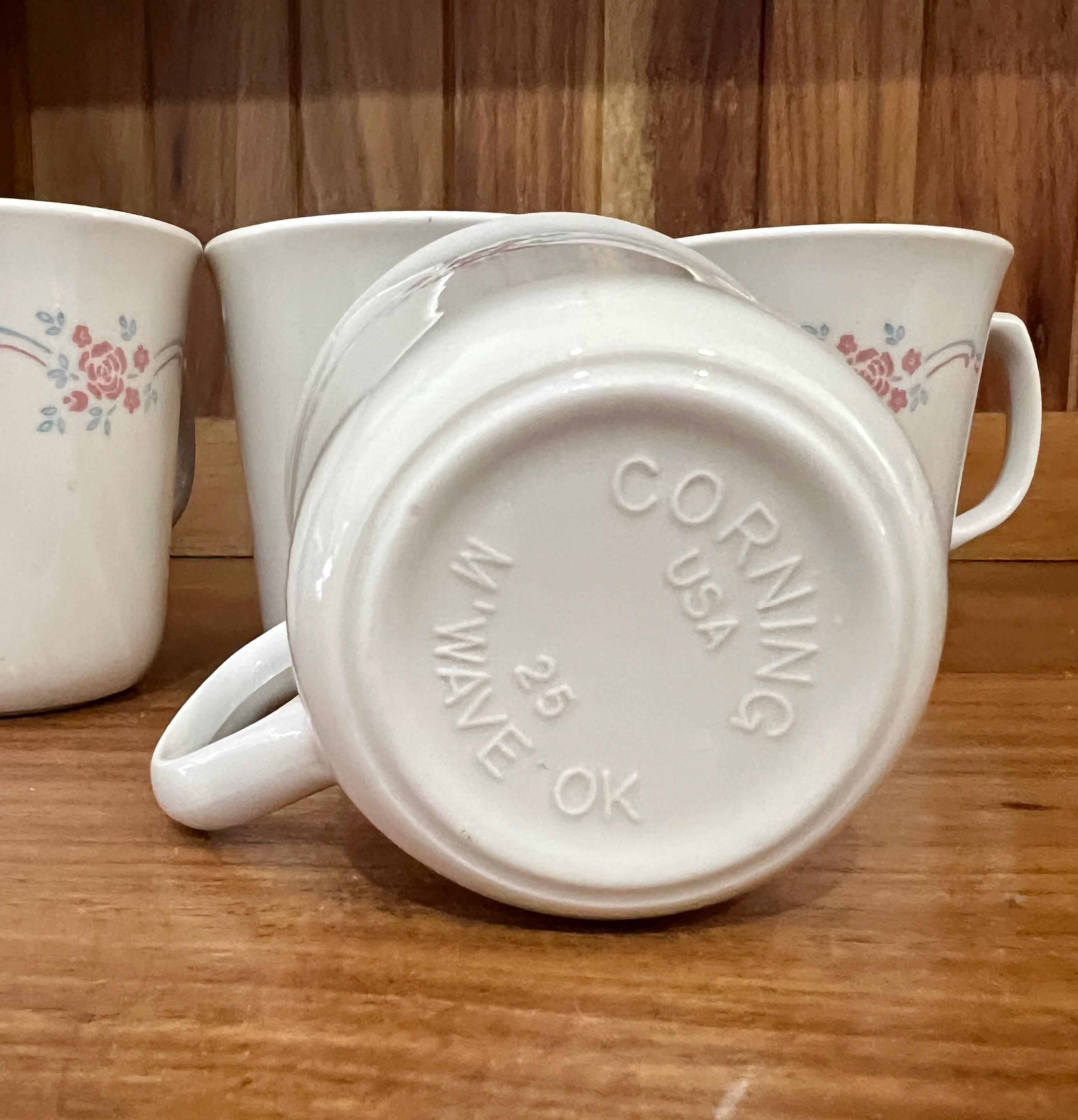 1990s Vintage CORNING WARE- Corelle English Breakfast Mugs- 4 Piece Set ...