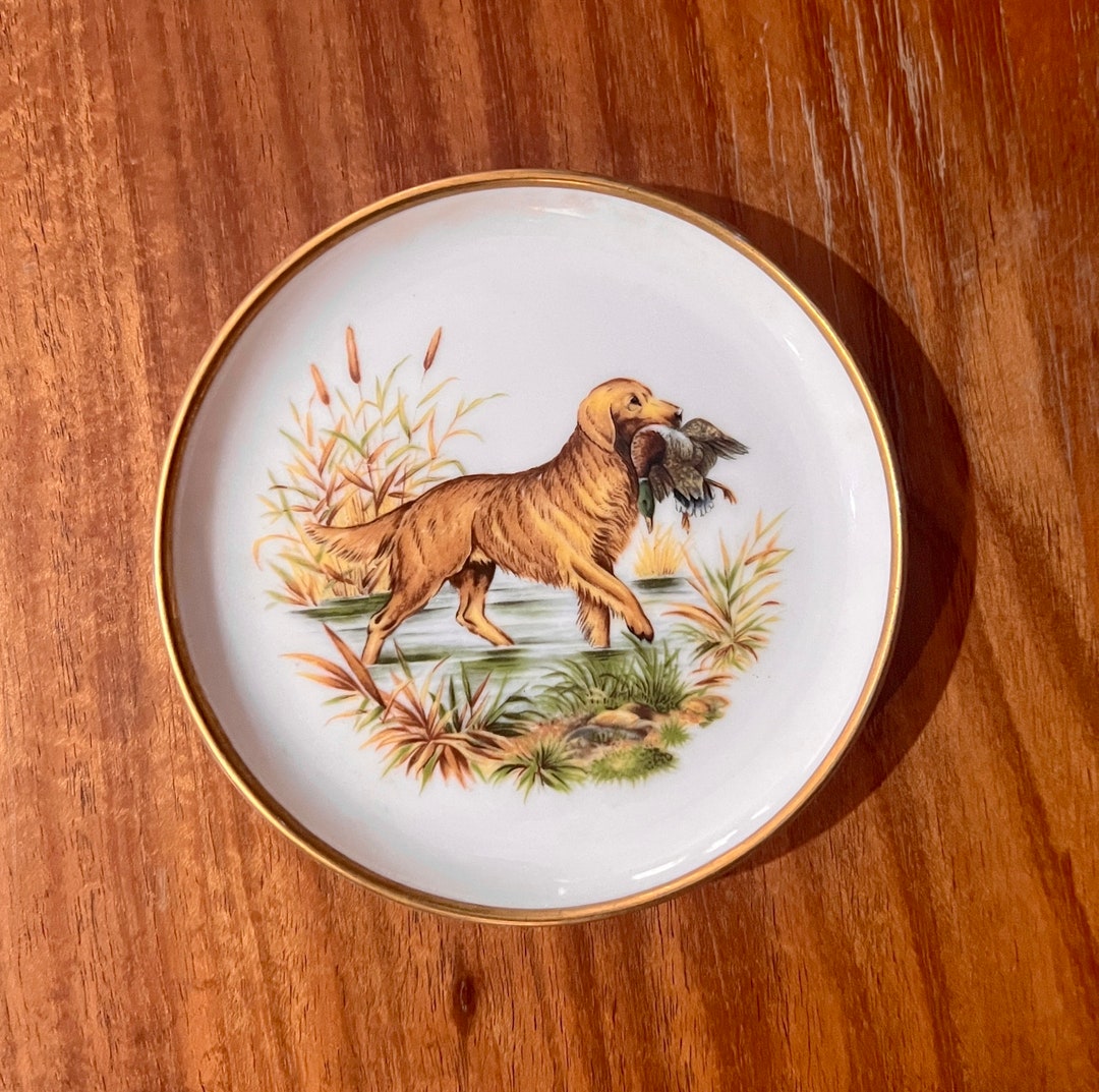 1970s Vintage AK KAISER- Small Trinket Dish Plate- Hunting Dog Duck ...