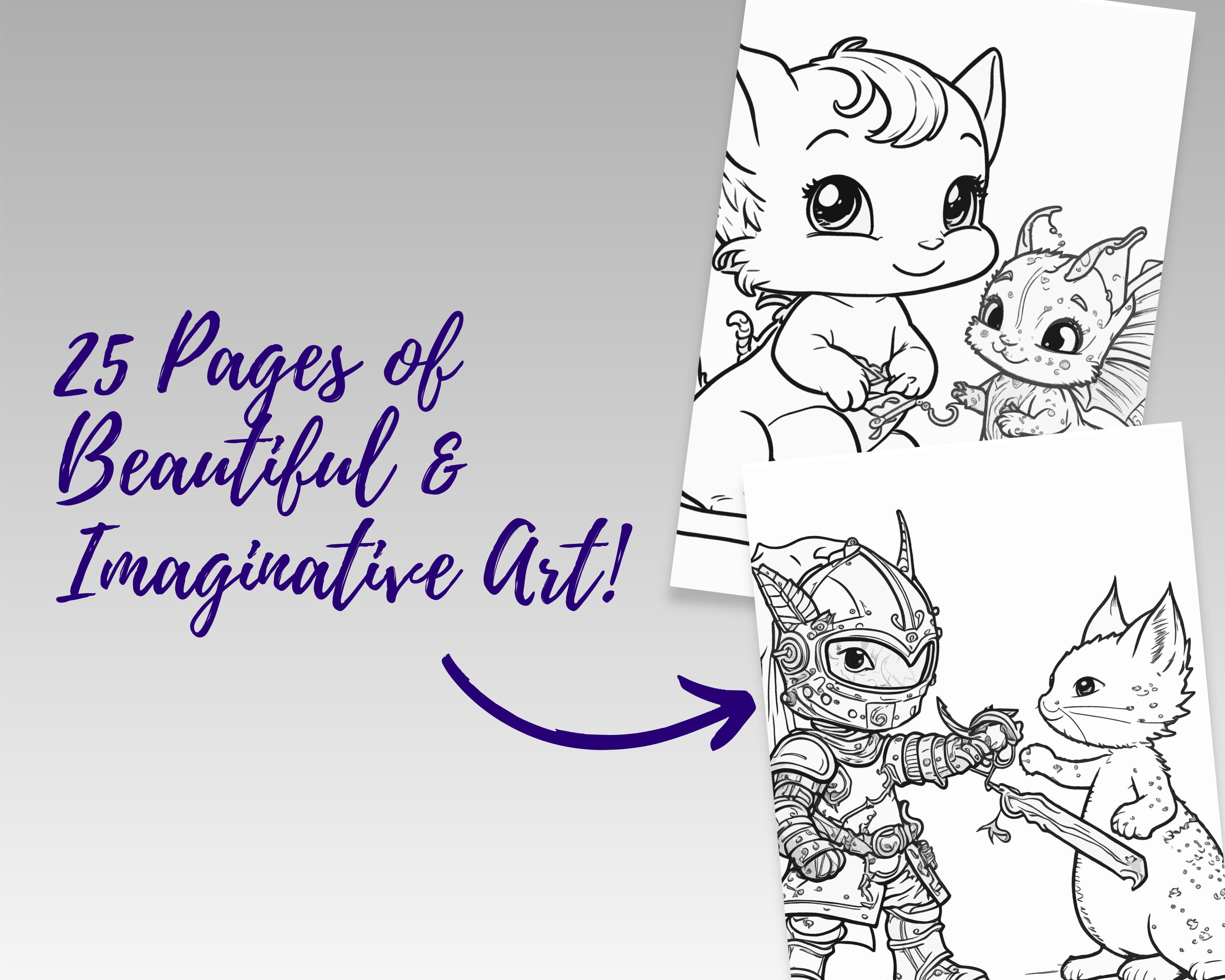 Fantasy Creatures Coloring Pages - 25 Legendary Coloring Pages for ...