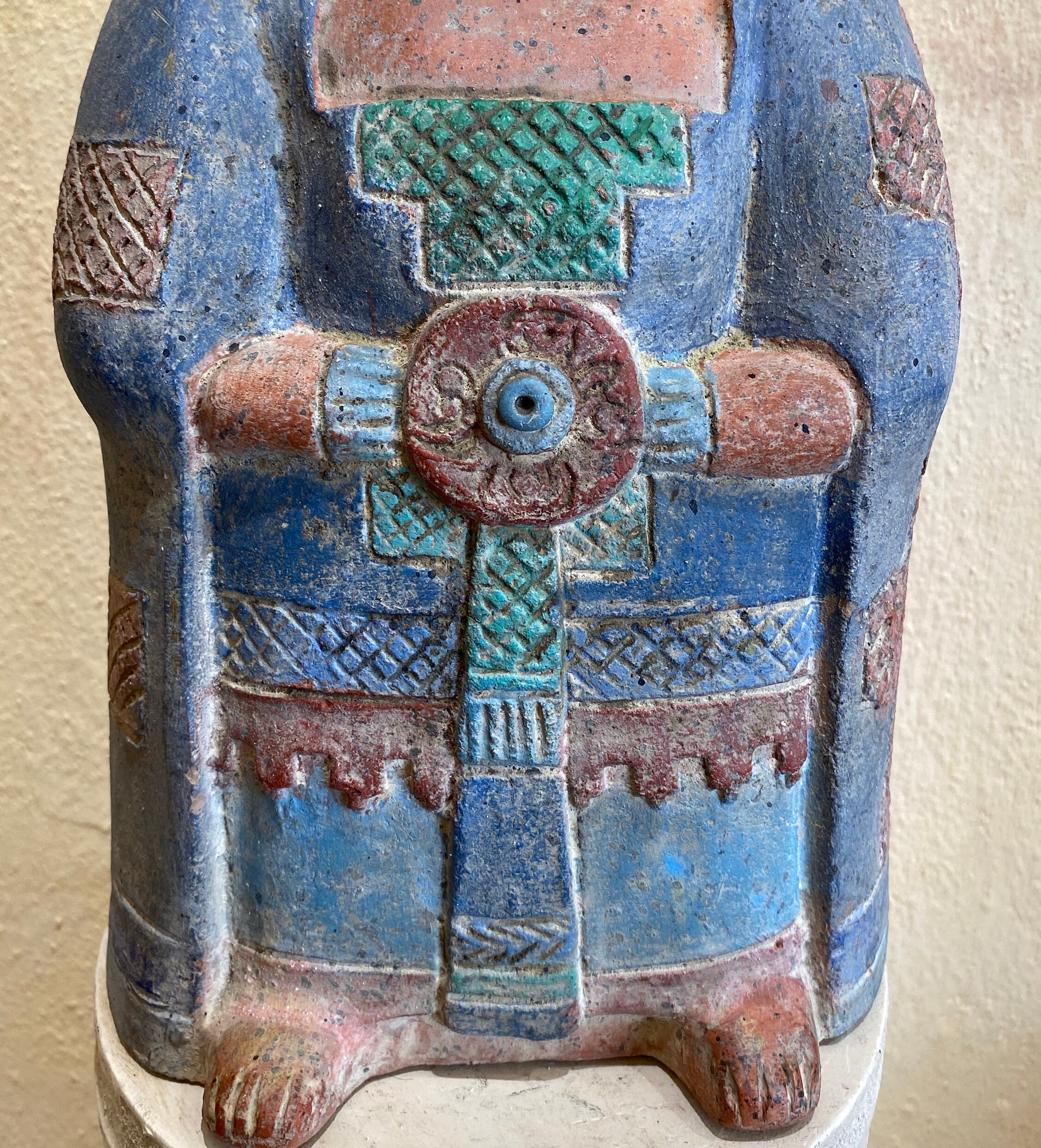 Prehispanic Mexican Folk Art Sculpture Aztec Handcrafted Home Decor ...
