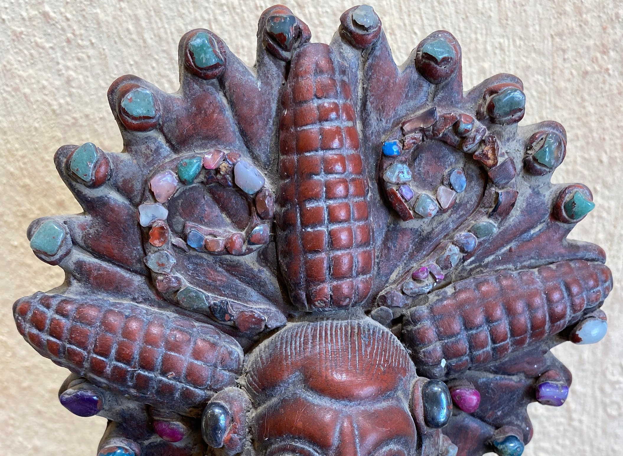 Folk Art Mexican Aztec Sculpture Corn God Handcrafted Art Deco Vintage ...