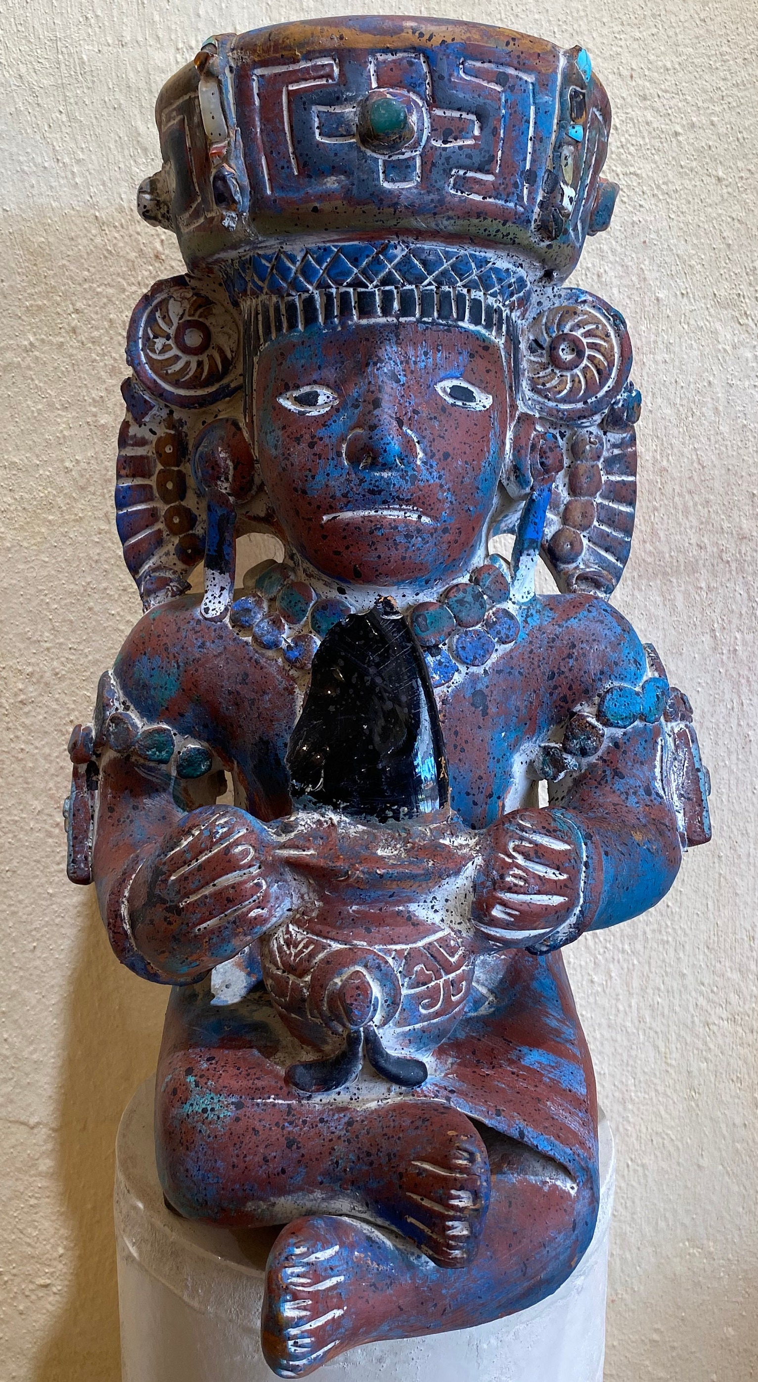 Precolumbian Handcrafted Mexican Sculpture Art Home Decor Sculpture ...