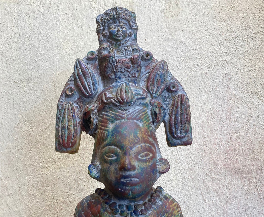 Mexican Folk Art Sculpture Mayan Pre Hispanic Pre Columbian Women ...