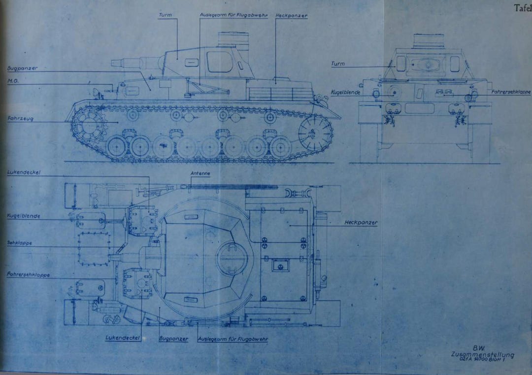 Panzer IV Tank From Germany WW2, Original and Authentic Blueprints. PDF ...
