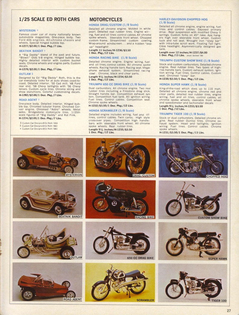1968 Revell Model Catalog Pdf File 27 Pages - Etsy