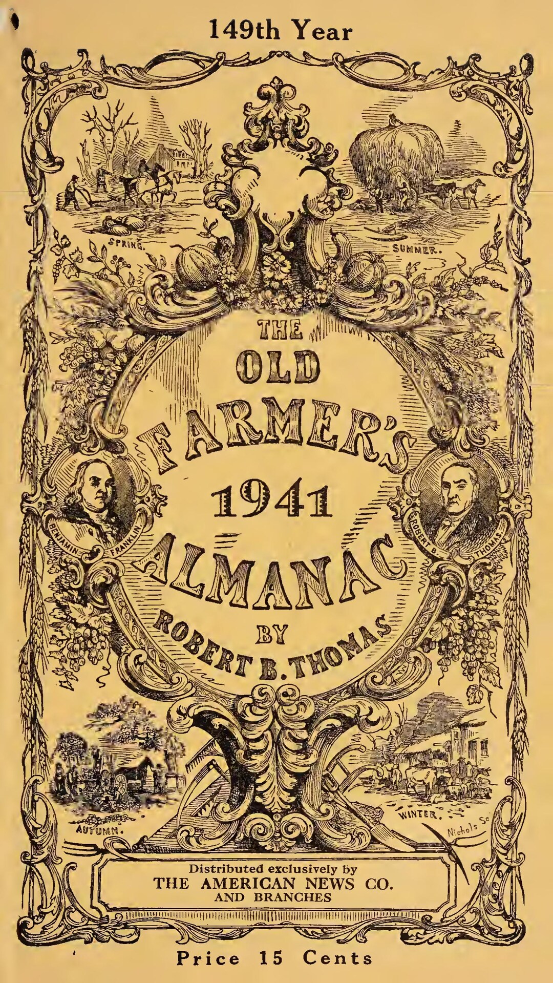 1941 the Old Farmers Almanac. Pdf File 99 Pages - Etsy