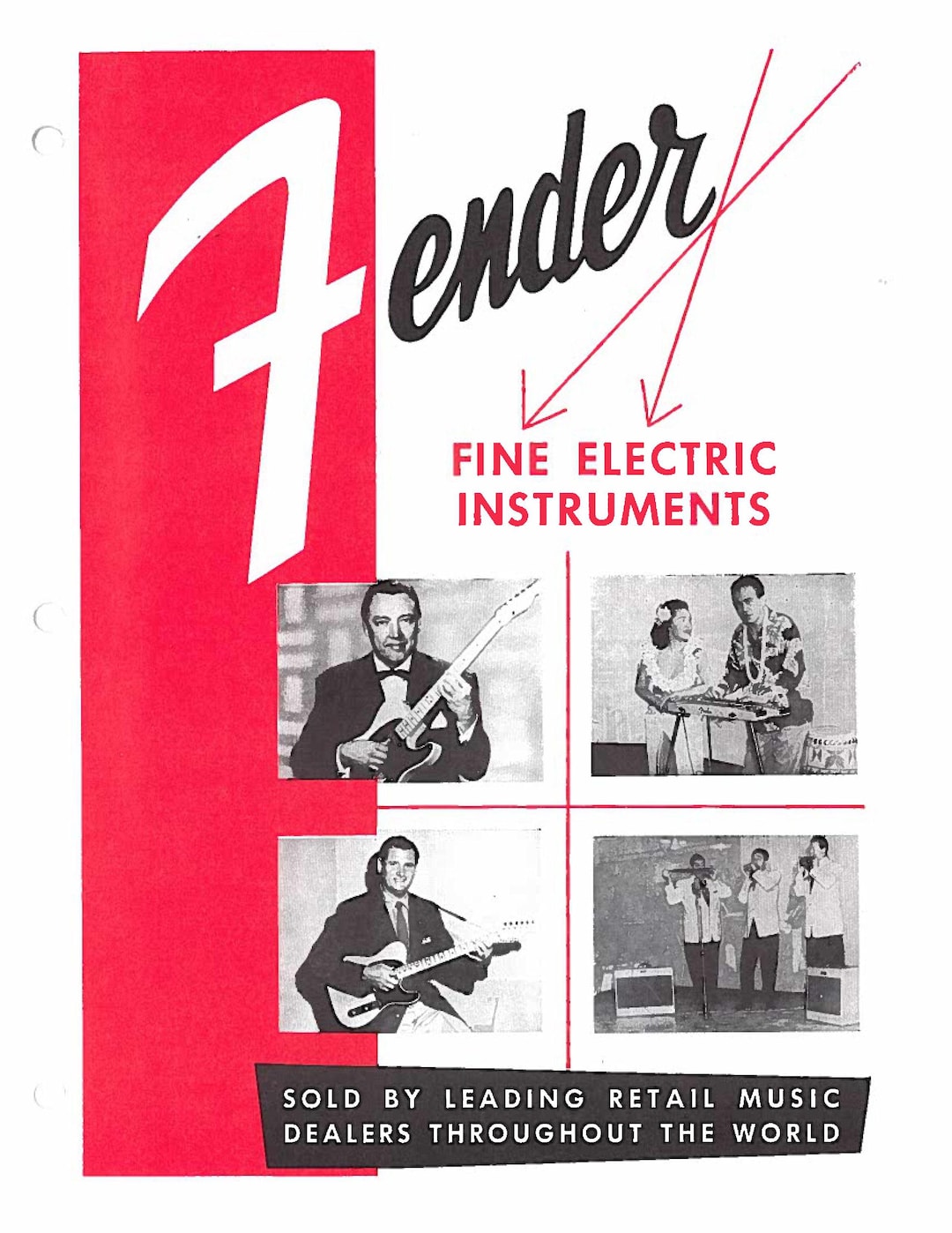 1955 Fender Guitar Catalog With Stratocaster and Twin Amp. Origina ...