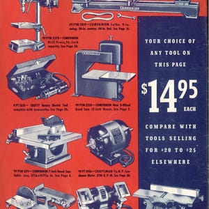 1940 Craftsman Complete Line of Power Tools. Pdf File 47 Pages - Etsy