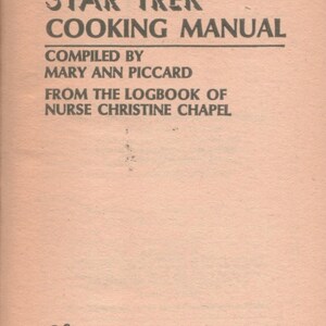 1978 Star Trek Cooking Manual. Pdf File 226 Pages - Etsy Canada