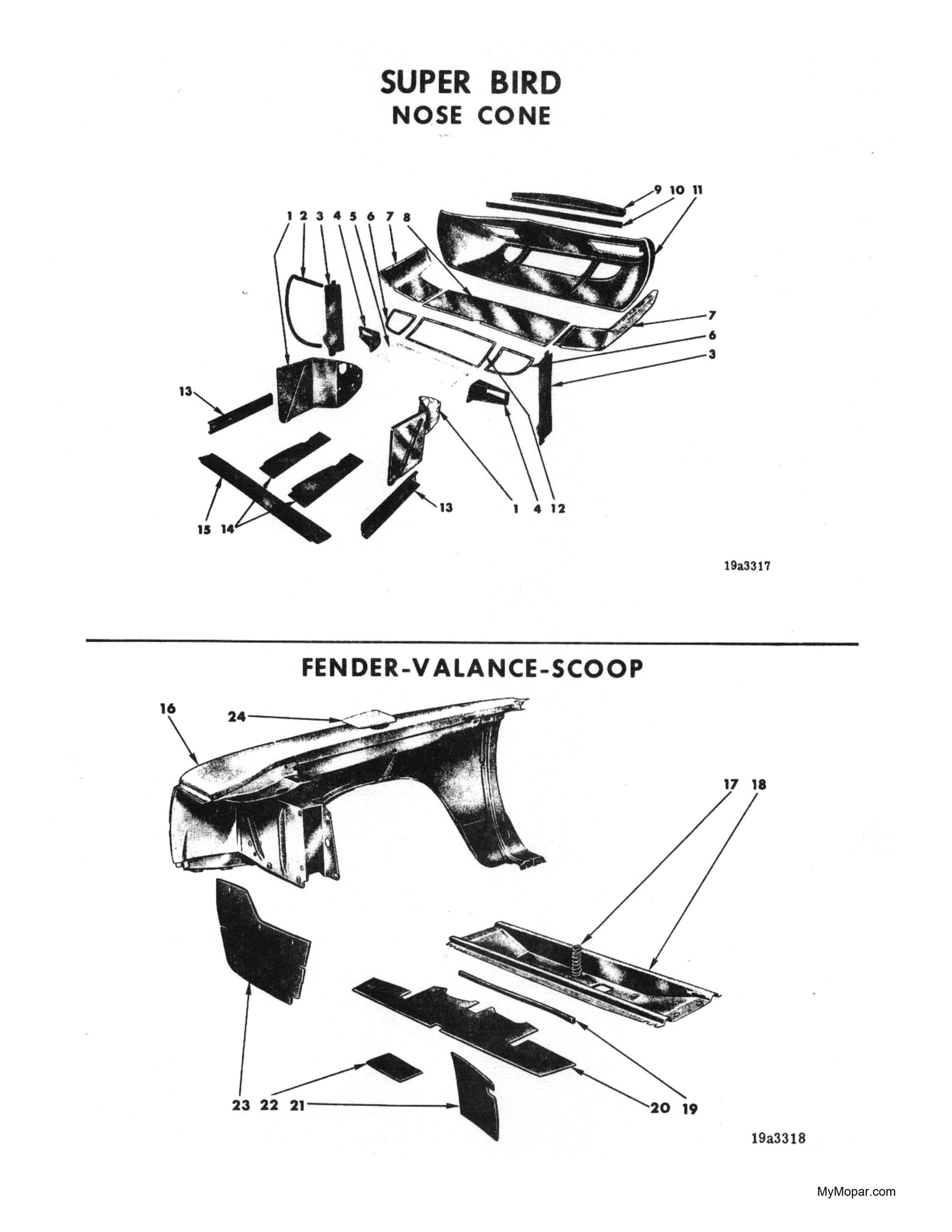 1970 Plymouth Superbird Parts List Original DIGITAL DOWNLOAD Pdf File 4 ...