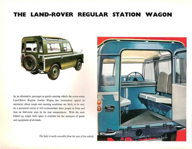 1963 Land Rover BR Series II, Complete Detailed Brochure. Pdf File - Etsy