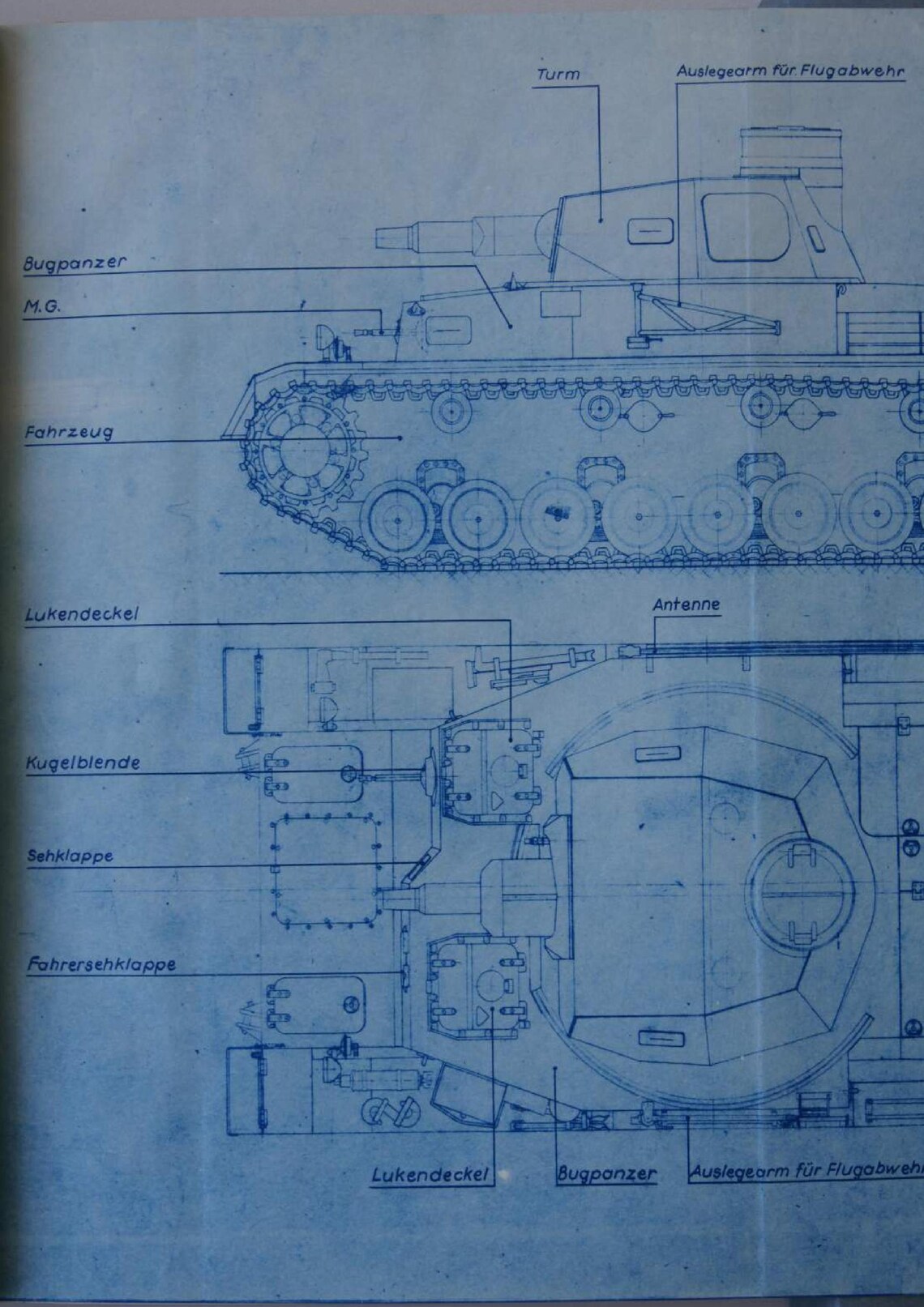 Original and Authentic Blueprints of a Panzer IV Tank From Germany WW2 ...