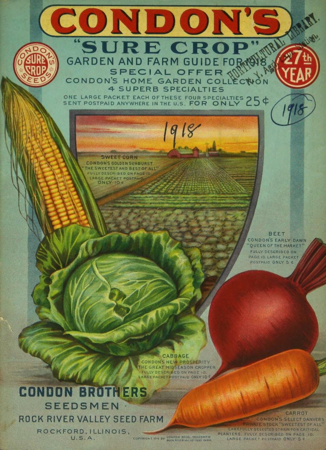 1918 Condon's Sure Crop Garden and Farm Guide Pdf File 156 Pages - Etsy