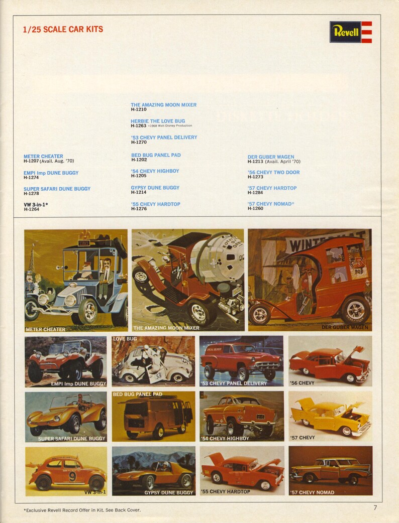 1970-71 Revell Model Kit Catalog. Pdf File 31 Pages - Etsy UK
