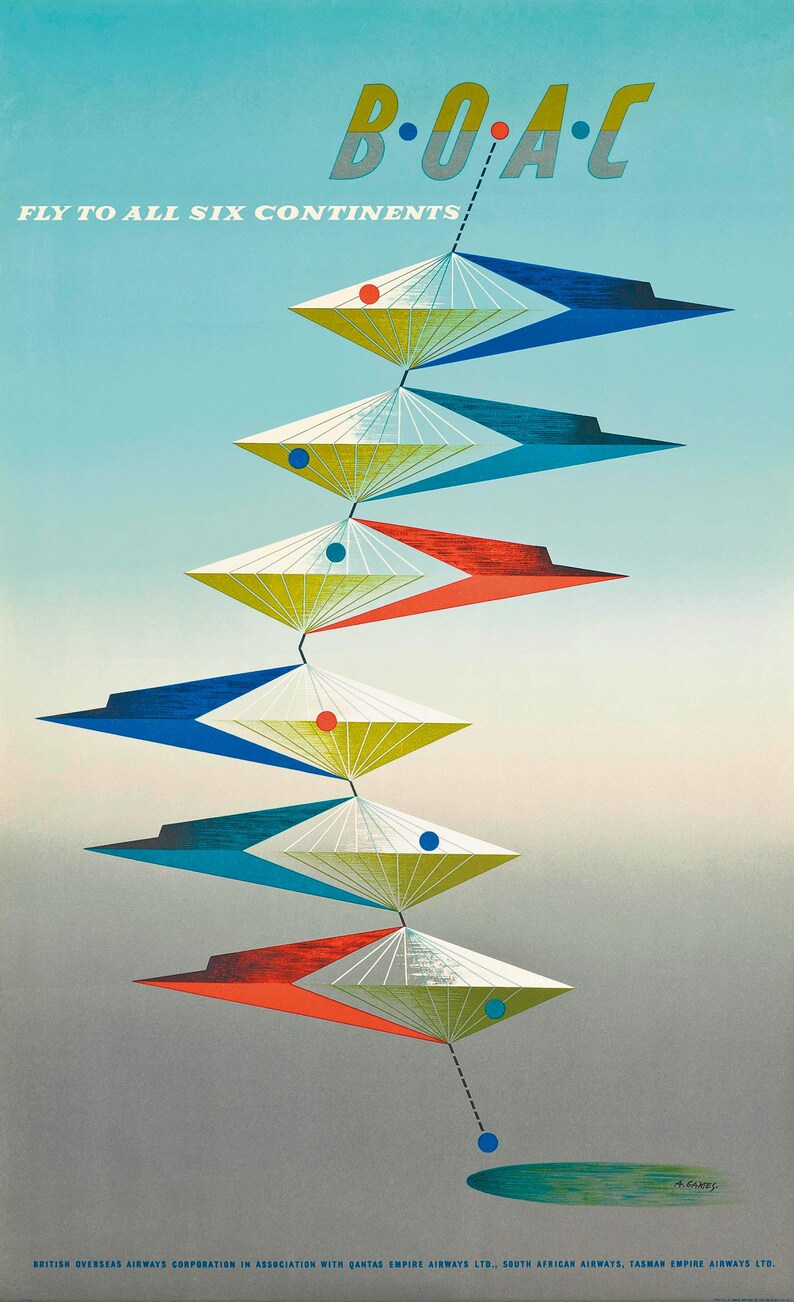 1940s and 1950s Commercial Aviation Art. Original. Psd File. 30 Pages ...