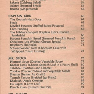 1978 Star Trek Cooking Manual. Pdf File 226 Pages - Etsy
