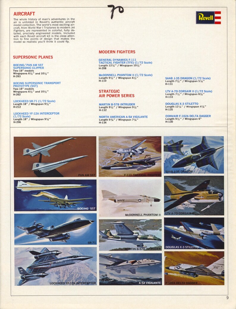1970-71 Revell Model Kit Catalog. Pdf File 31 Pages - Etsy UK