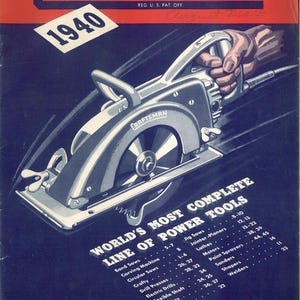 1940 Craftsman Complete Line of Power Tools. Pdf File 47 Pages - Etsy