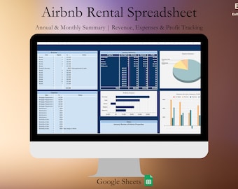 Short Term Rental Spreadsheet Airbnb Tracker Property - Etsy