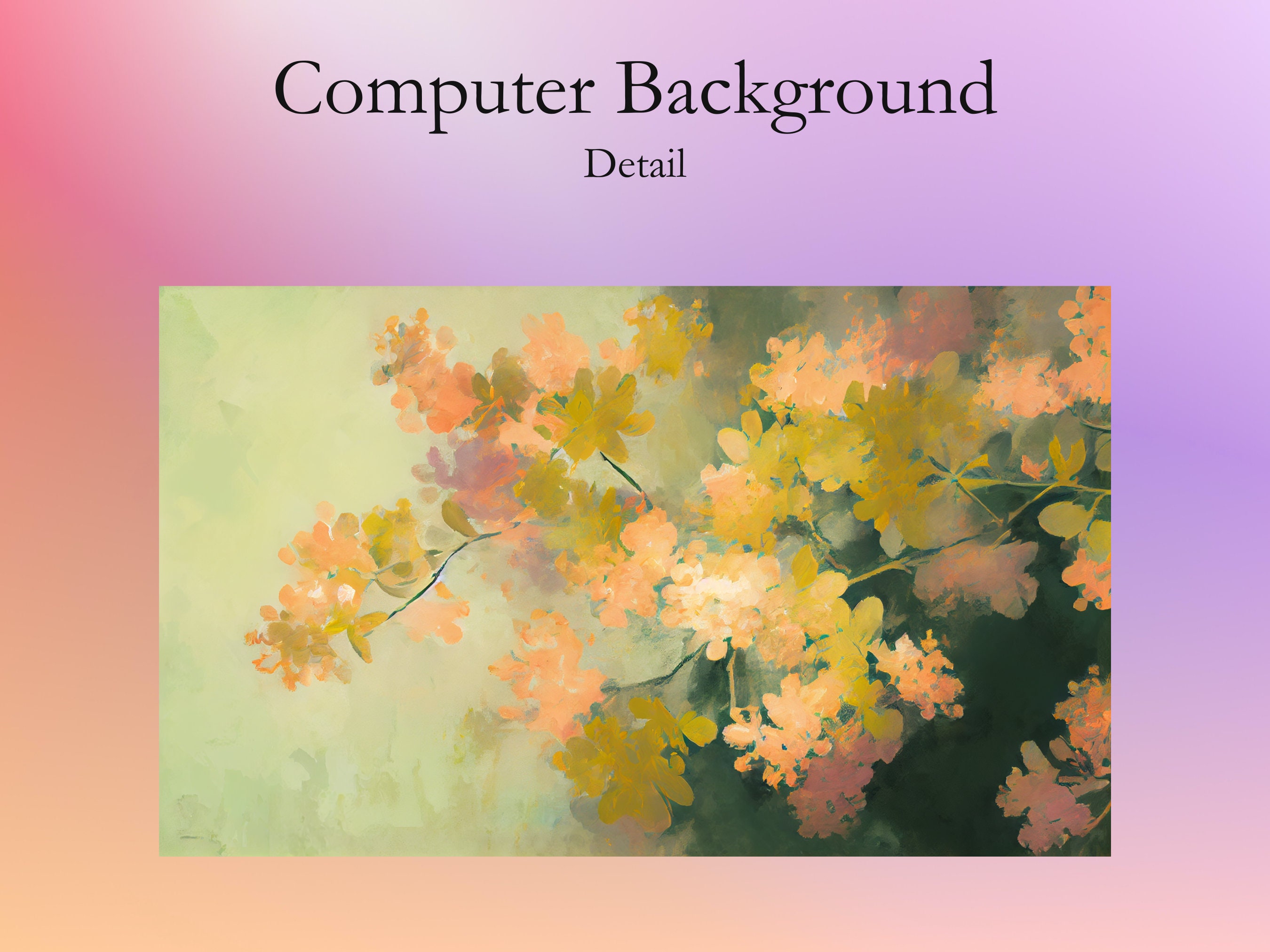 Computer Background Flower Abstract Art Wallpaper for Laptop Art Boho ...